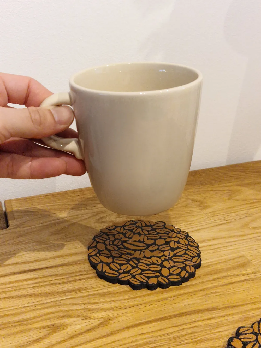 Coffee Bean Coaster by EmpordaLab3D - MakerWorld