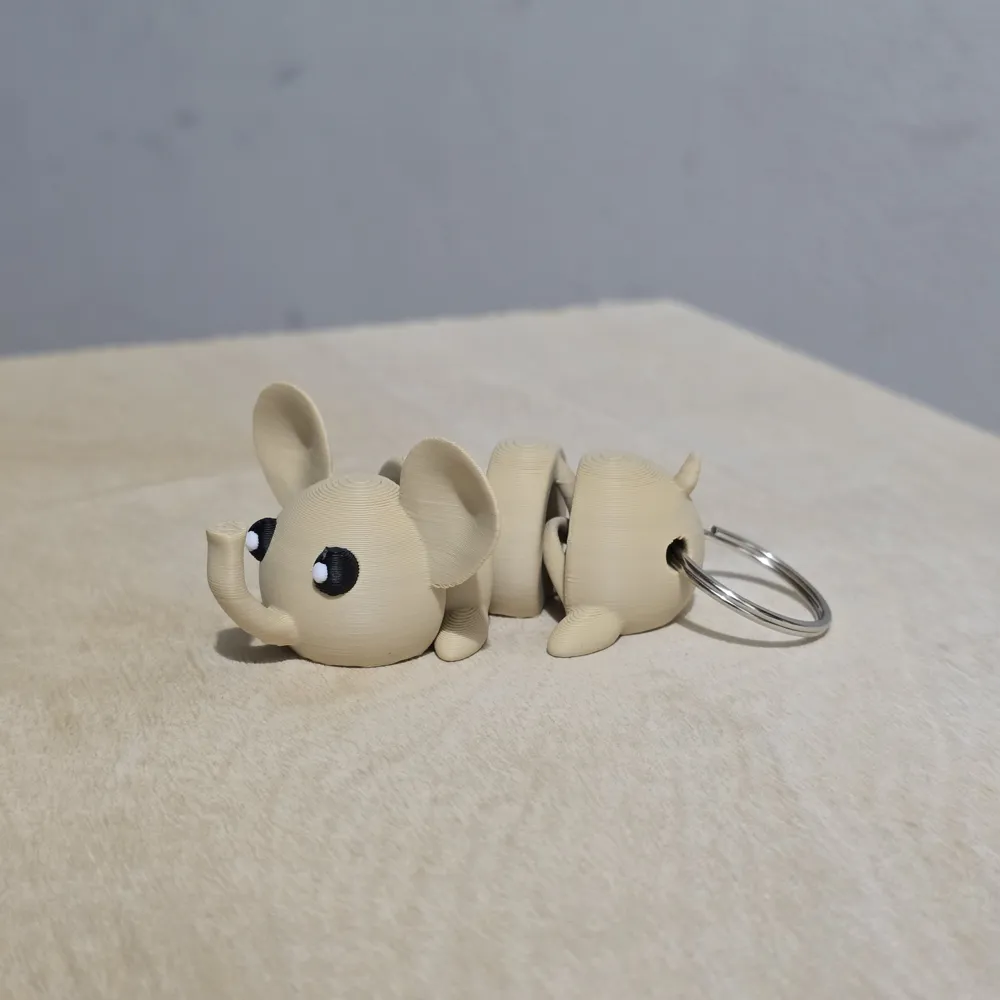 Cute Elephant Flexi (plus Keychain) by JH&N 3D MakerWorld: Download ...