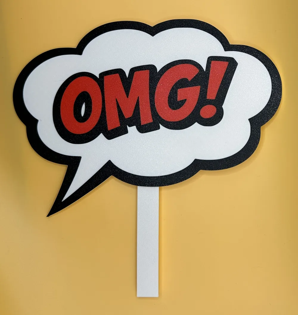 Comic Speech Bubble Props (9 Designs) - Free 3D Print Model - MakerWorld