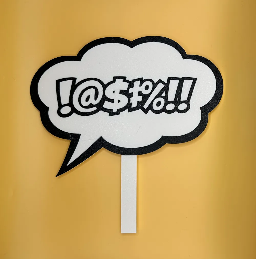 Comic Speech Bubble Props (9 Designs) - Free 3D Print Model - MakerWorld