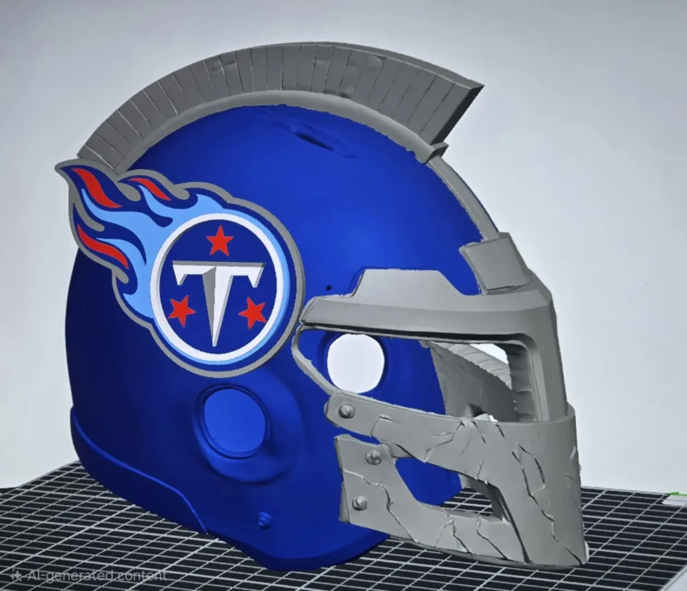 Tennessee Titans Mini Helmet - Free 3D Print Model - MakerWorld
