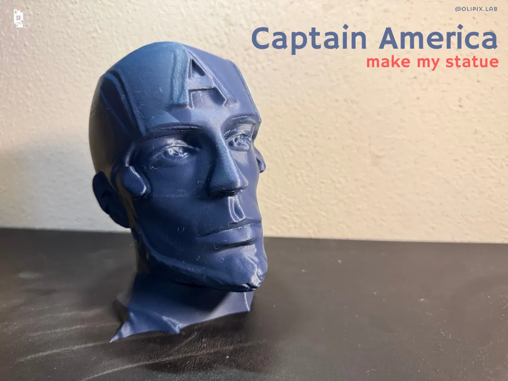 Captain America | Make my Statue | Bust by OliPix Creative Lab by ...
