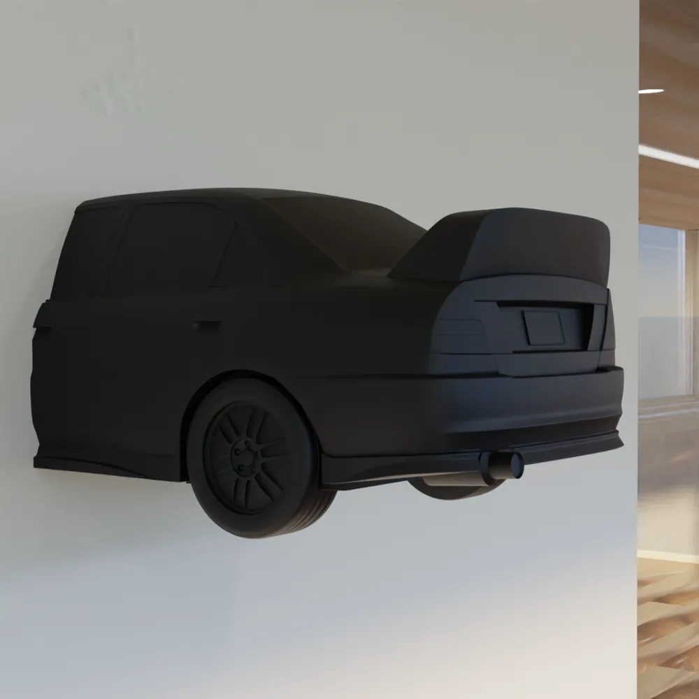 Mitsubishi Lancer EVO 4 Wall Art - Rear View - Free 3D Print Model ...
