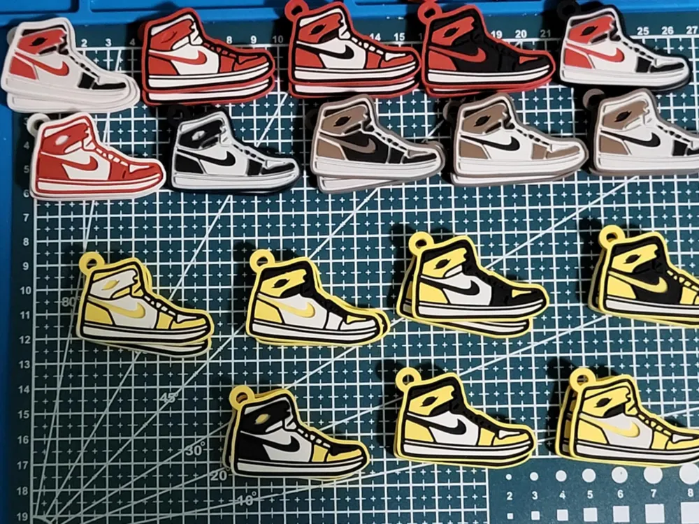 Jordan 1 Keychain and Magnet 8x2mm Remixed by JLabs3Dprinting - MakerWorld