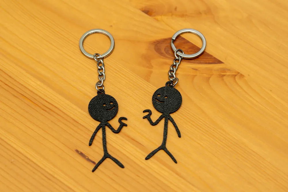 Minimalist Stick Figure Couple Keychains by niesch85 - MakerWorld
