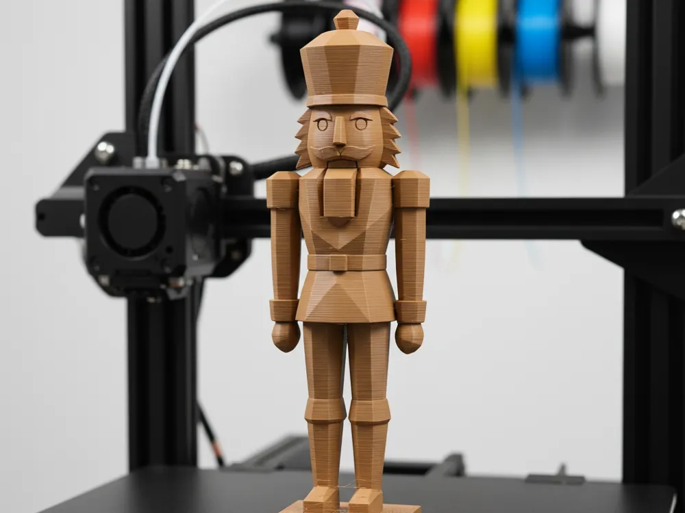 Low-Poly Nutcracker Figurine Easy Christmas Print - Free 3D Print Model ...