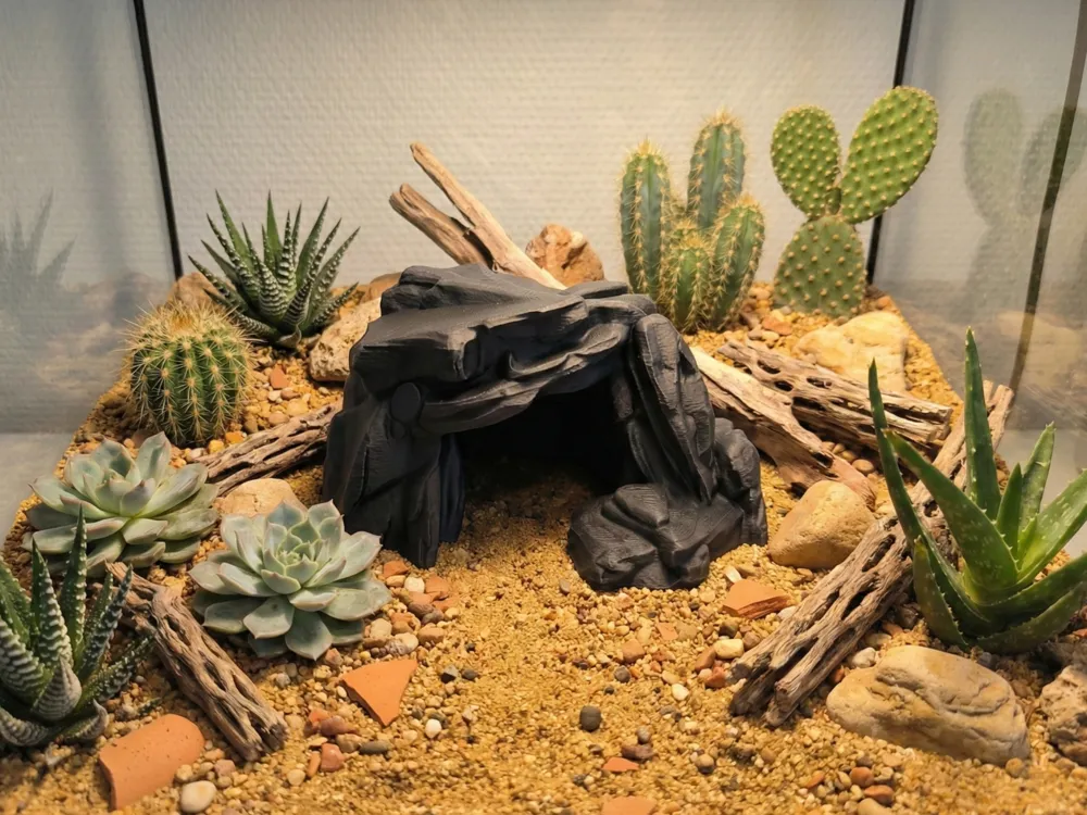 Aquarium Terrarium Rock Cave Decoration - Free 3D Print Model - MakerWorld