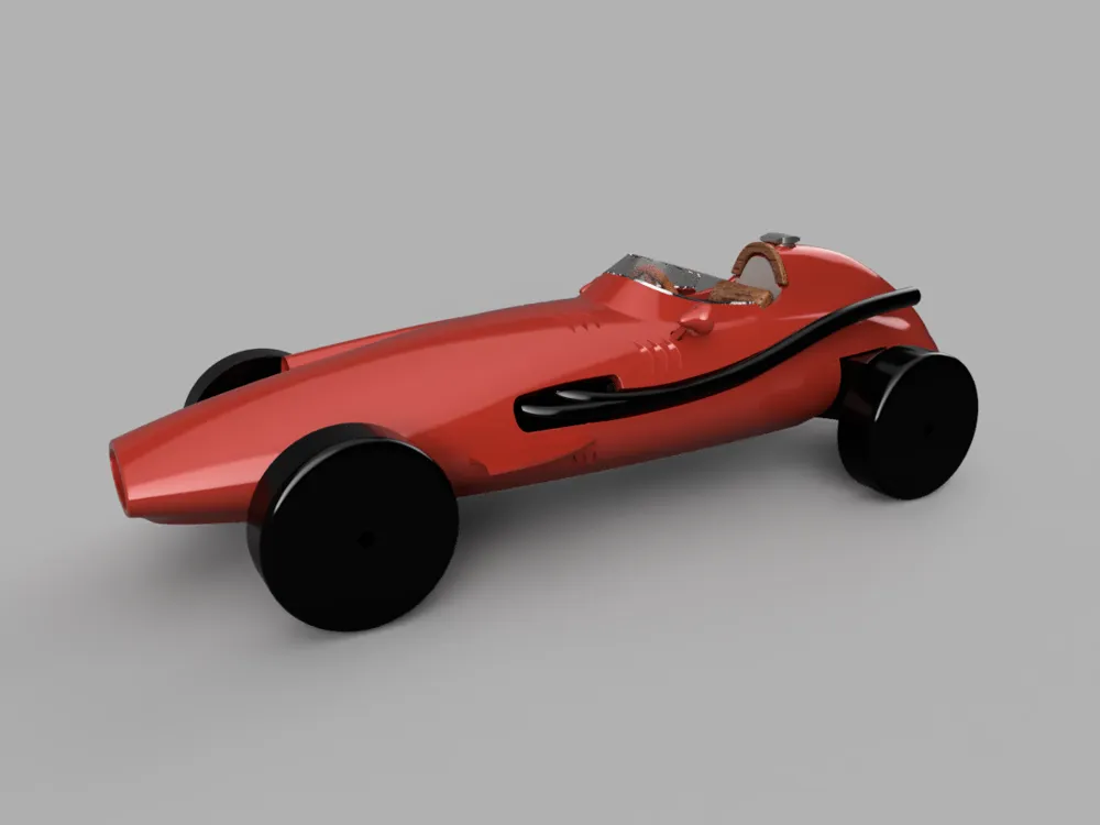 1957 Maserati 250F (Pinewood Derby Car Shell) by Troysterr - MakerWorld
