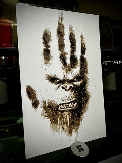 Godzilla X Kong Hueforge - Godzilla footprint by ChainsawGraphics ...