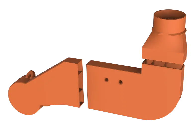 P1S Slim Exhaust Vent Adapter - Free 3D Print Model - MakerWorld