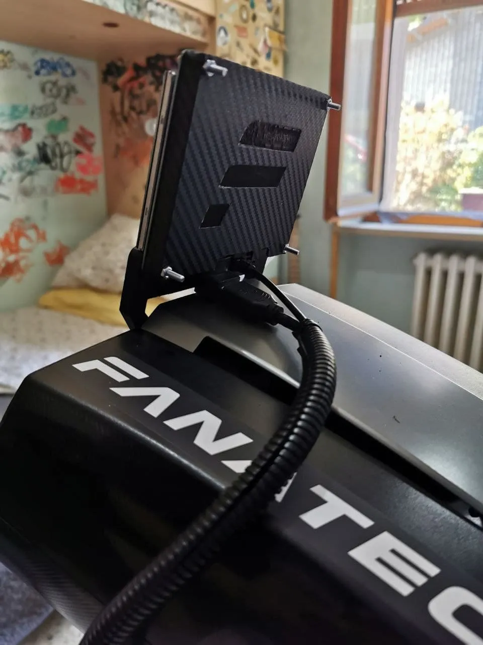 Stand Dashboard Fanatec CSL elite per monitor 5" - Free 3D Print Model ...