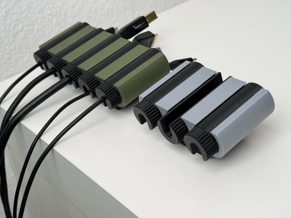 Desk cable management holder / cable organizer - Free 3D Print Model ...