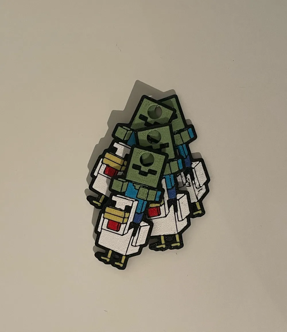 Minecraft Chicken Jockey AMS Keychain by FelixSMakerWorld: Download ...