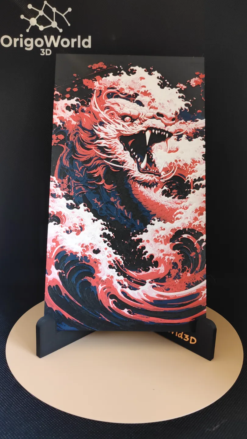 Red Dragon (4 Colors Filamant Painting) - HueForge by origoworld3d ...