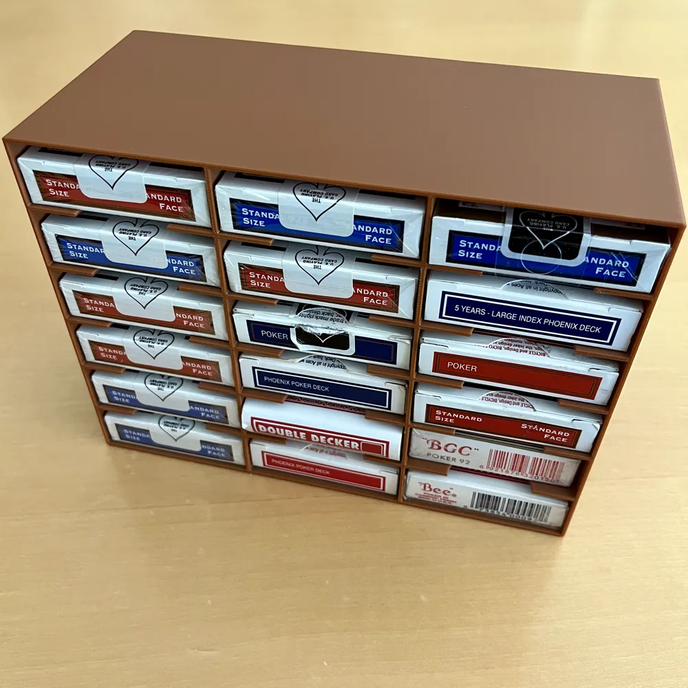 Card Shelf 18 Decks by user_2979917441 MakerWorld: Download Free 3D Models