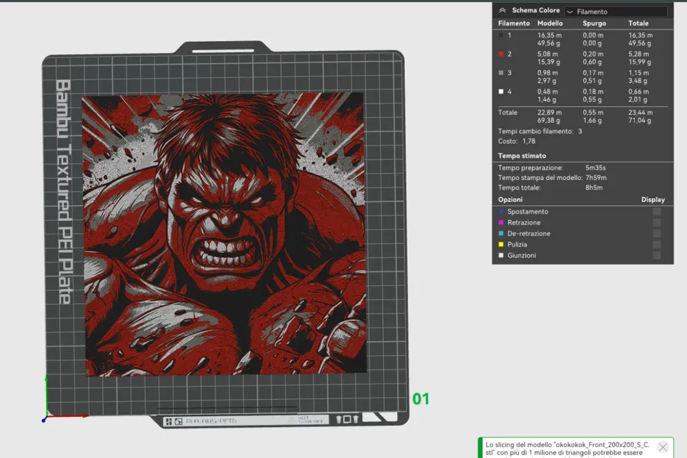 Red hulk hueforge by Zamby 3d - MakerWorld
