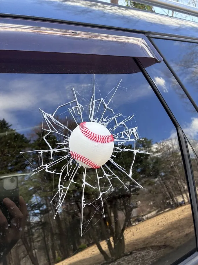 "Broken Glass" Baseball Illusion, April Fools Joke - Free 3D Print ...