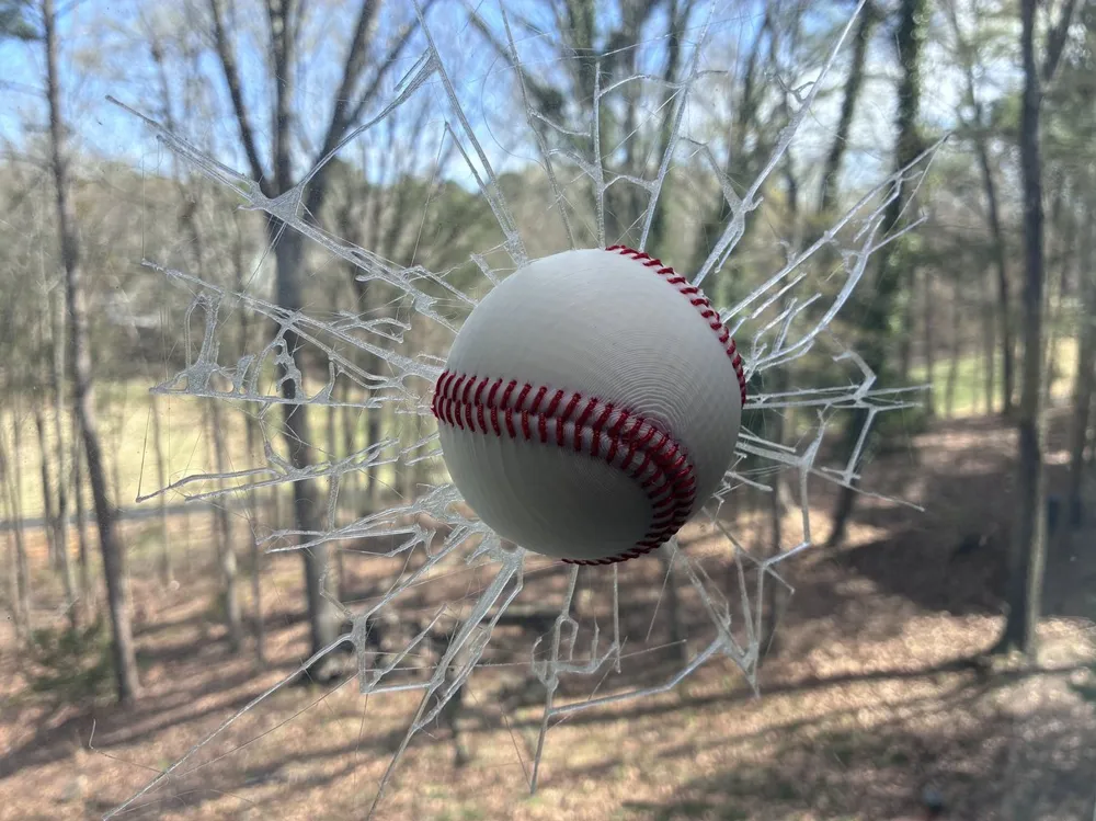 "Broken Glass" Baseball Illusion, April Fools Joke - Free 3D Print ...