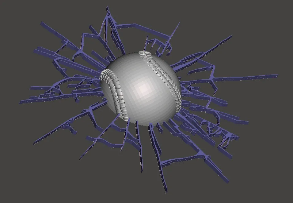 "Broken Glass" Baseball Illusion, April Fools Joke - Free 3D Print ...