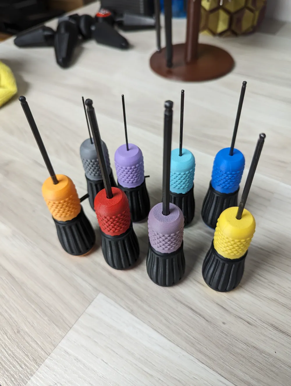 (Imperial) Stubby Allen Key Handles (multicolor, print in place ...