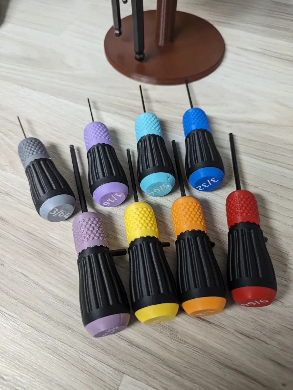 (Imperial) Stubby Allen Key Handles (multicolor, print in place ...