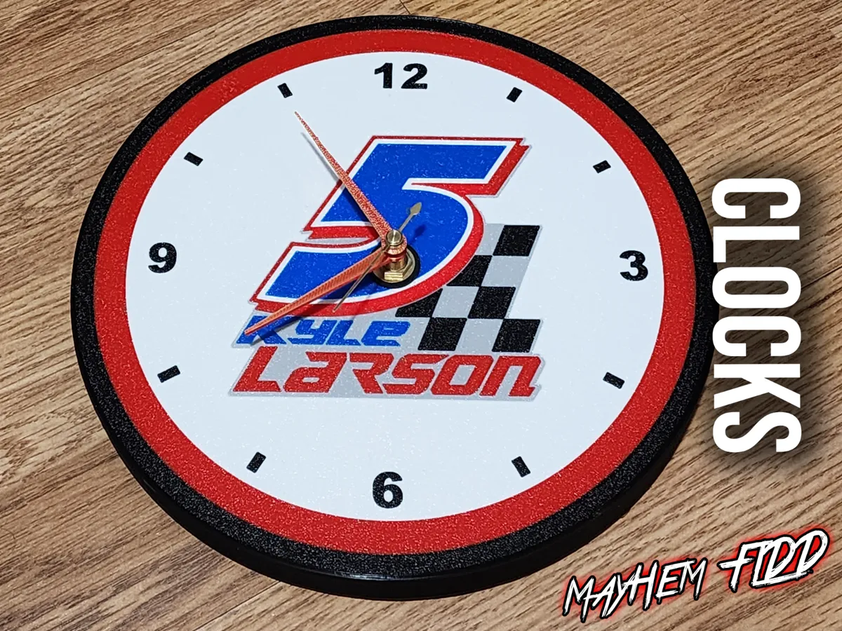 NASCAR's Kyle Larson - Clock by MayHem MakerWorld: Download Free 3D Models