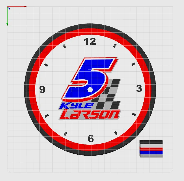 NASCAR's Kyle Larson - Clock by MayHem MakerWorld: Download Free 3D Models
