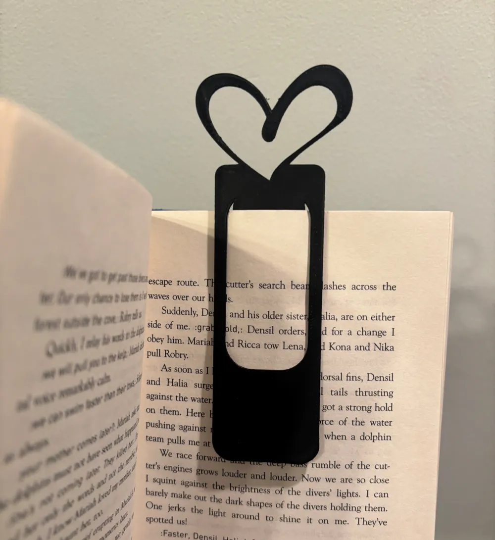 Hand Drawn Love Heart Bookmark by DuckyPrinted - MakerWorld