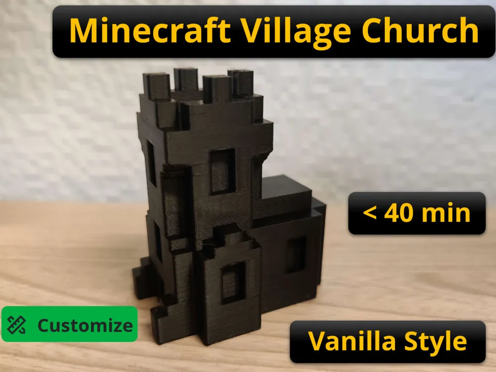 Minecraft Village Church (Vanilla Style) by El Chloro MakerWorld ...