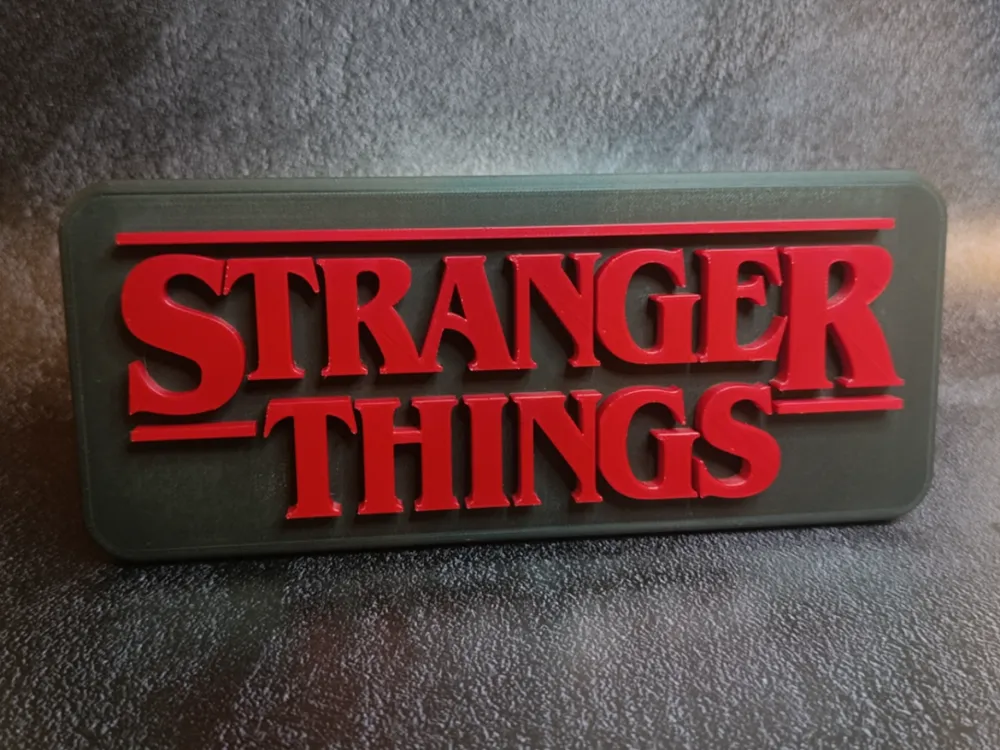 Stranger Thing desktop sign - Free 3D Print Model - MakerWorld