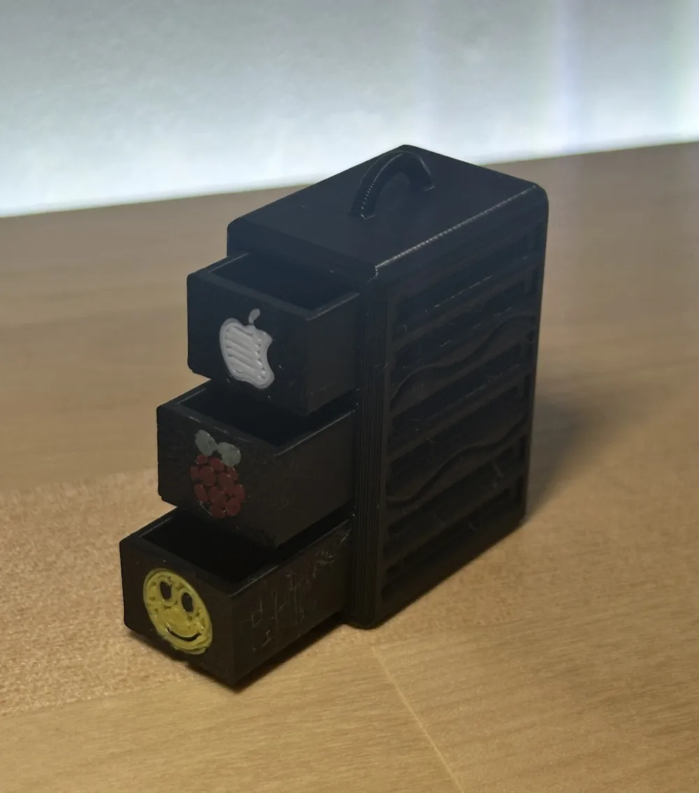 DataVault Keychain–Mini Server Rack Plus Drawers by MangoPrinter ...