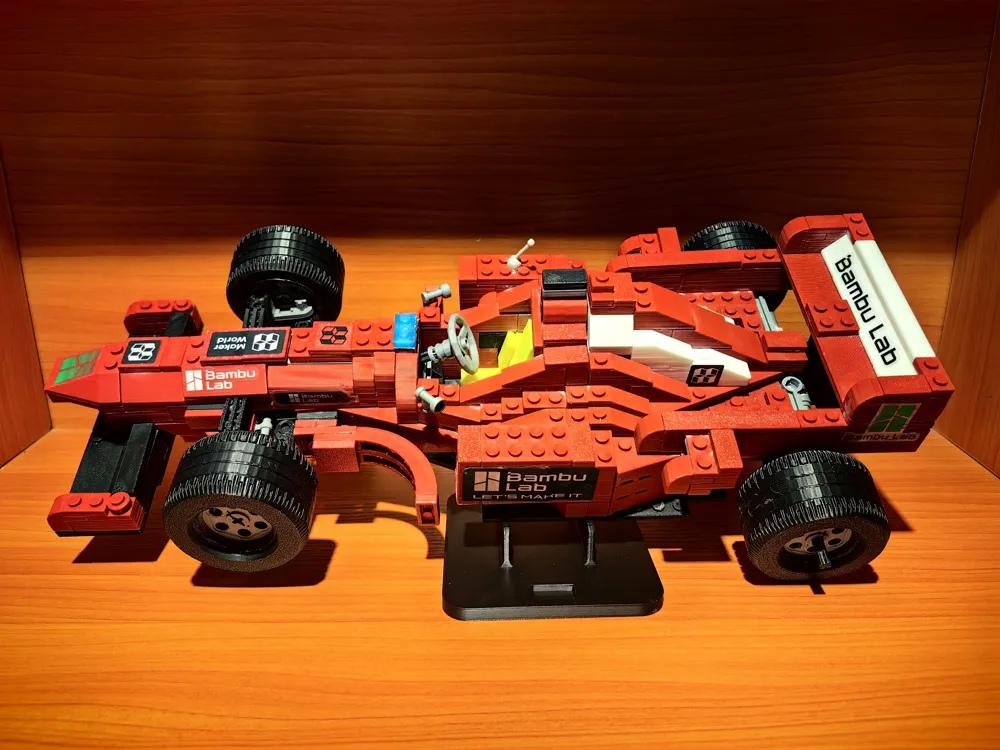 Ferrari F1 Race Car brick version - Free 3D Print Model - MakerWorld