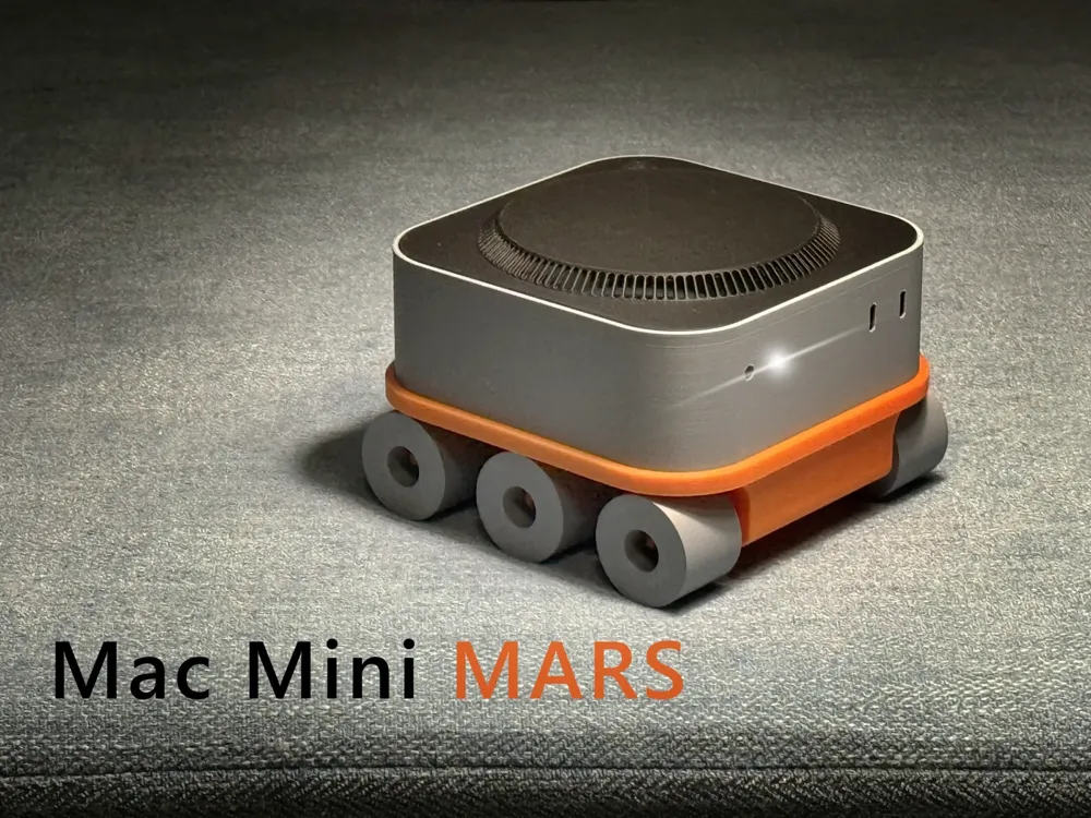 Mac Mini M4 Mars Rover Stand - Free 3D Print Model - MakerWorld