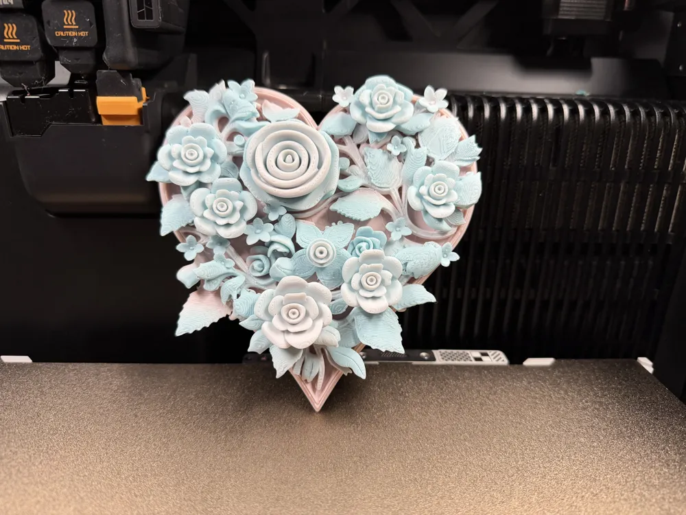 Flower Heart – Roses - Romantic Valentine's Day - Free 3D Print Model ...