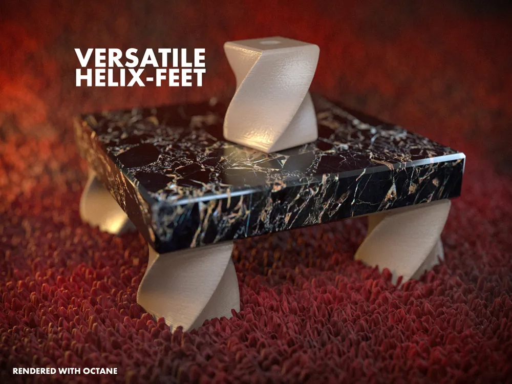 Versatile Helix Shelf Feet by misenique - MakerWorld
