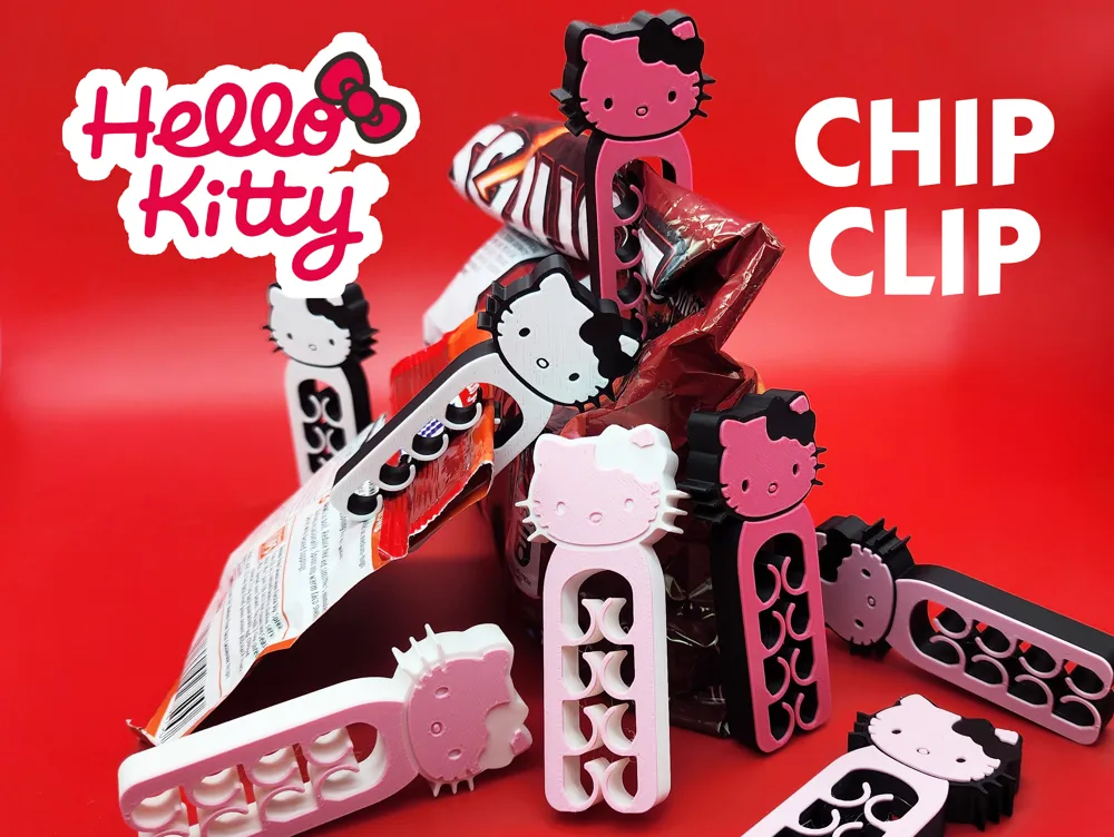 Hello Kitty Chip Clip Remixed by Triple G Workshop MakerWorld: Download ...