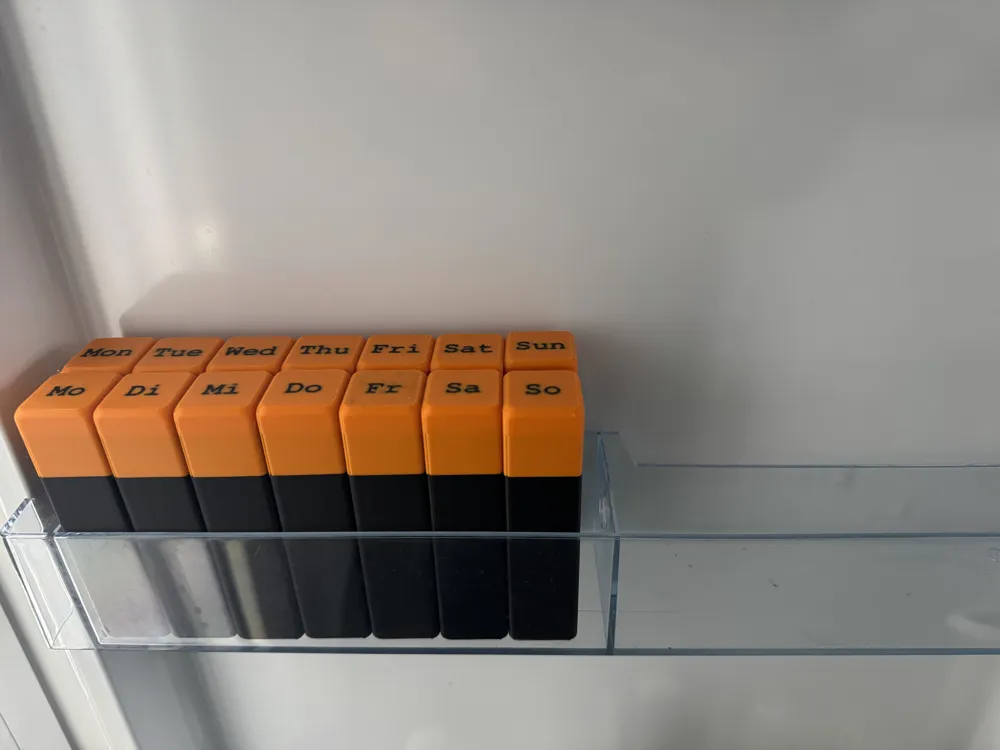 Slim 7-Day Supplement Box – Bosch Fridge(54mm Fit) - Free 3D Print ...