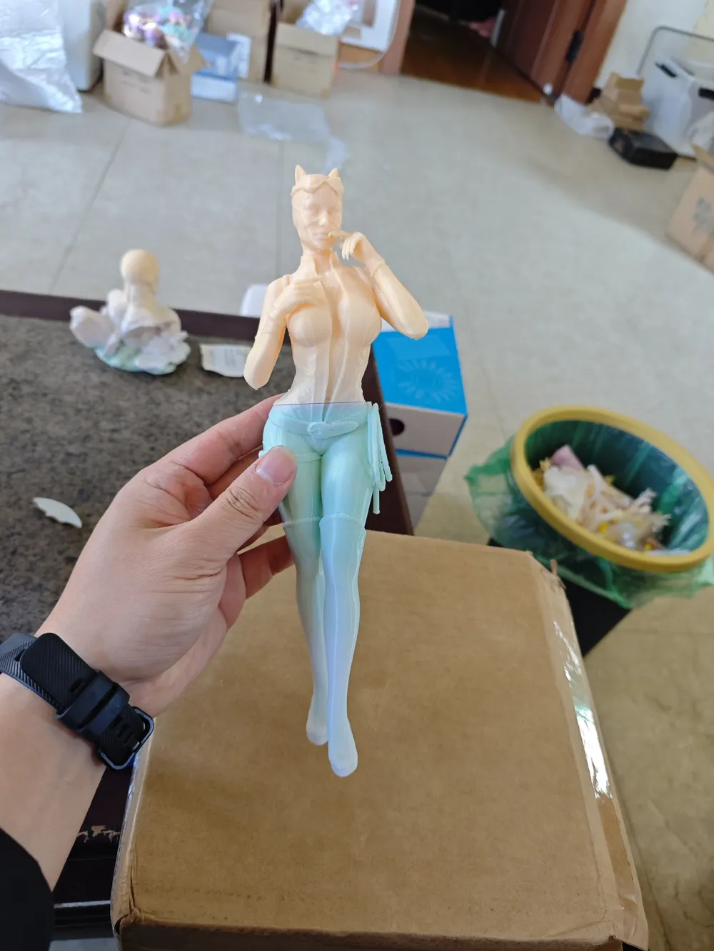 Beautiful Catwoman Figure Model Print in Place No assembly required ...