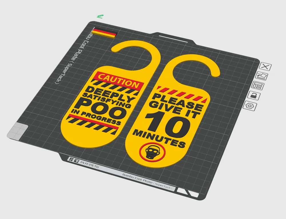 Bathroom Poo Sign - Free 3D Print Model - MakerWorld