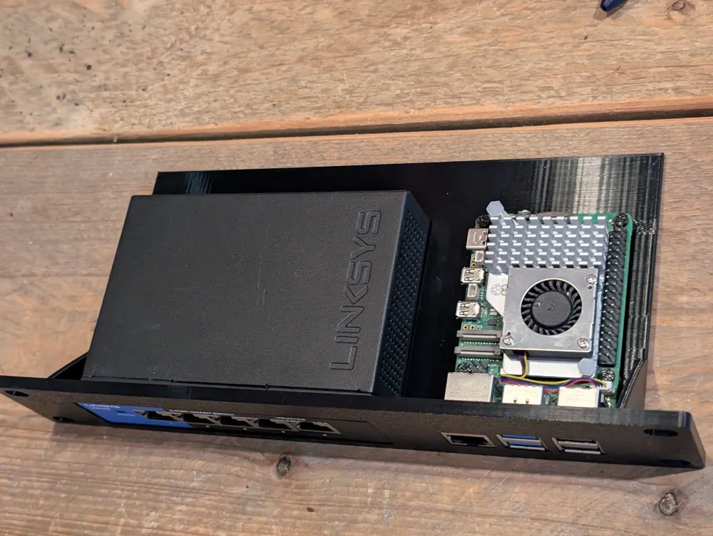 10 inch rack rpi5 and 5p Linksys switch (1u) - Free 3D Print Model ...