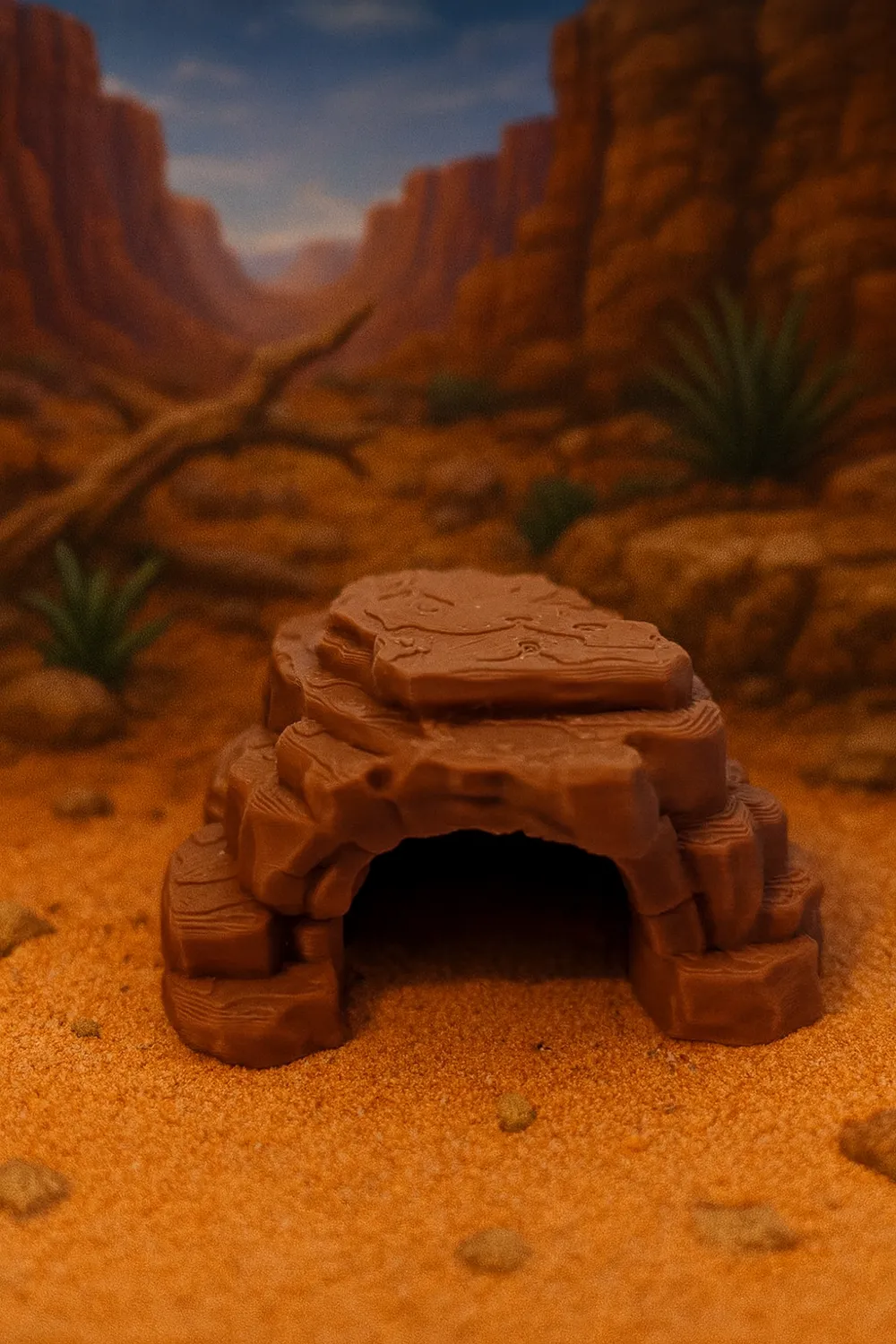 Desert Canyon Den hide and climb, Reptile decor - Free 3D Print Model ...
