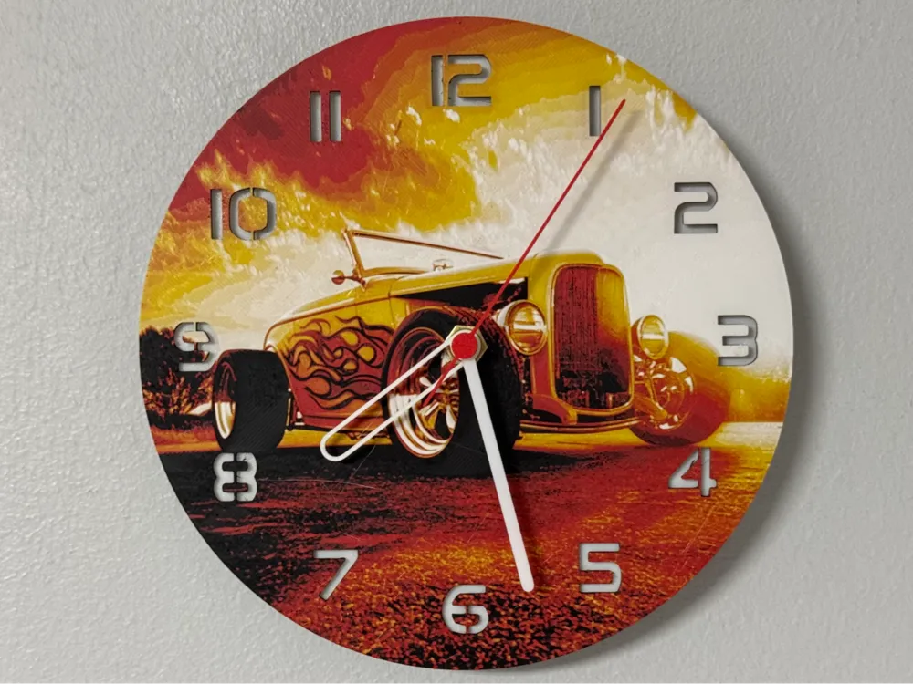 wall / desk clock Hotrod by cP3D - MakerWorld