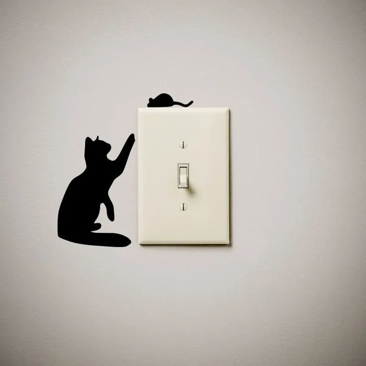 Cat and mouse light switch design by Ladamtla - MakerWorld