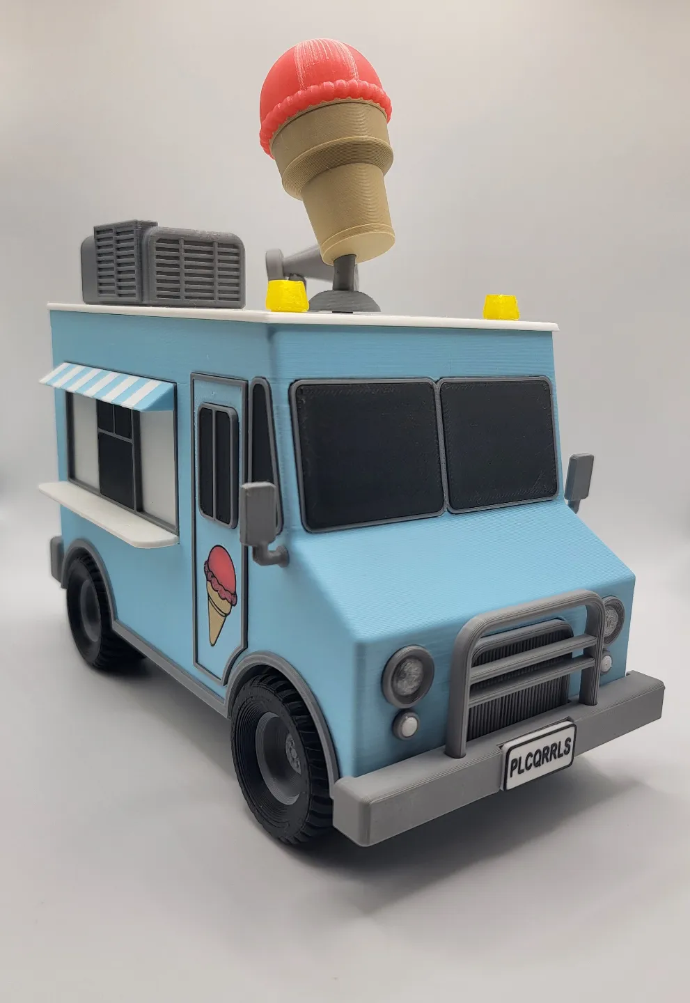Ice Cream Truck with working headlights - Free 3D Print Model - MakerWorld