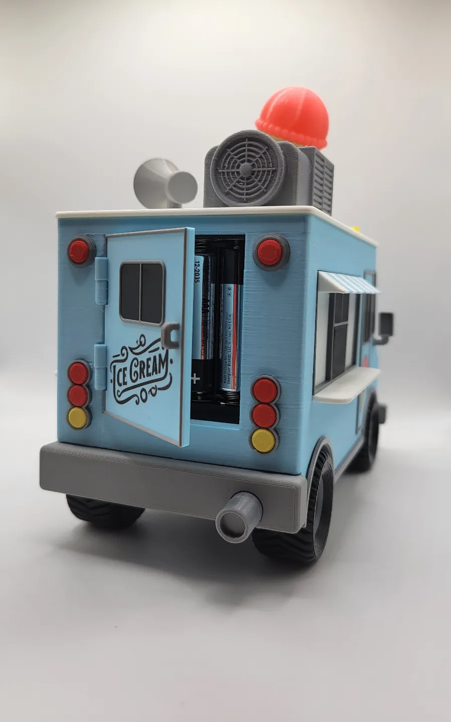 Ice Cream Truck with working headlights - Free 3D Print Model - MakerWorld