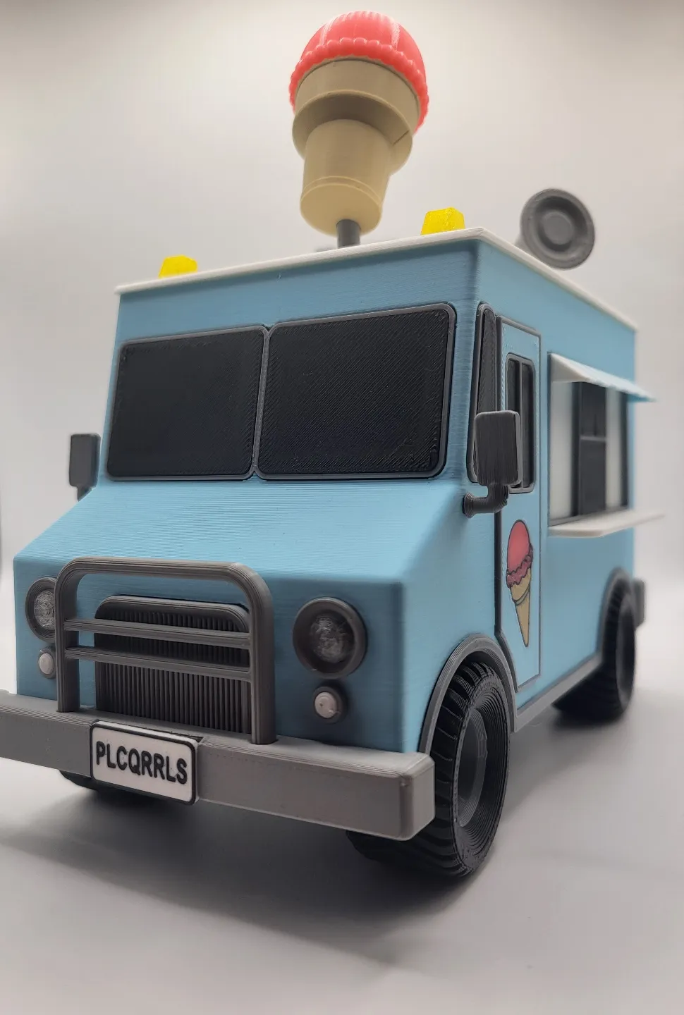 Ice Cream Truck with working headlights - Free 3D Print Model - MakerWorld