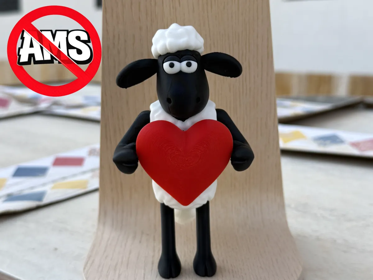 Shaun the Sheep – Valentine’s Day Edition / NO AMS - Free 3D Print ...