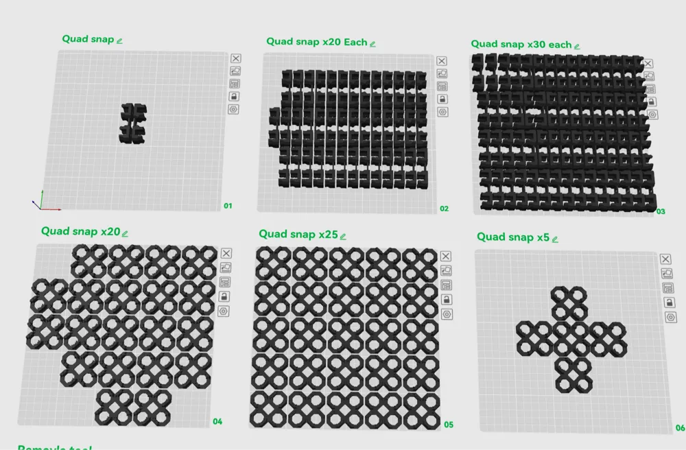 Multiboard Quad snaps Remixed by jordayne Reid - MakerWorld