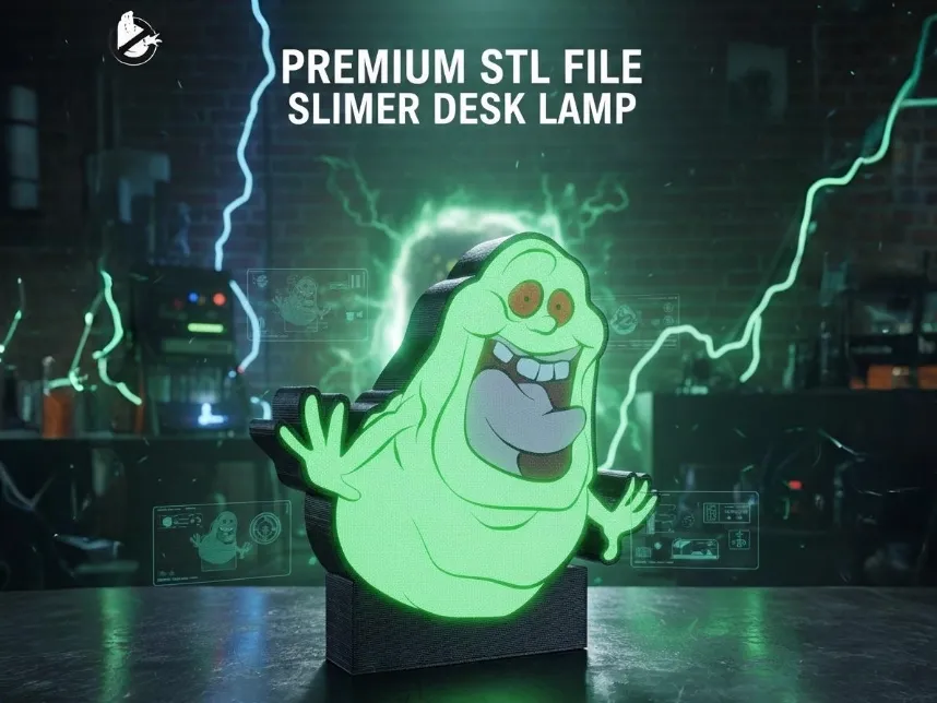 Slimer Desk Lamp - Free 3D Print Model - MakerWorld