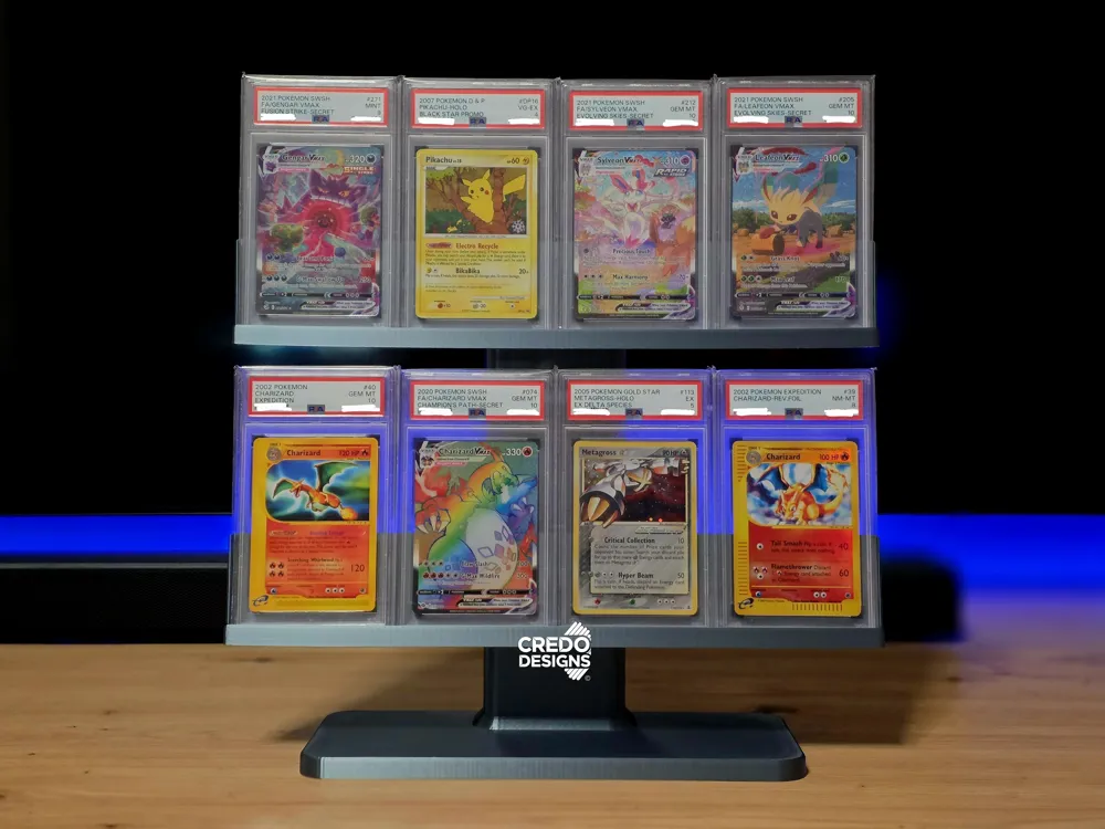4x2 Pokémon PSA Slab Modern TCG Display Stand - Free 3D Print Model ...